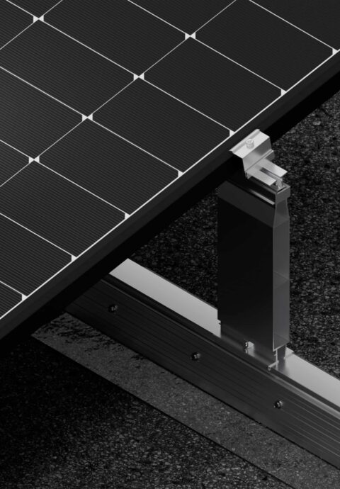 Photovoltaic mounting for bitumen roofs: Roof-Solar Tilted Bitumen