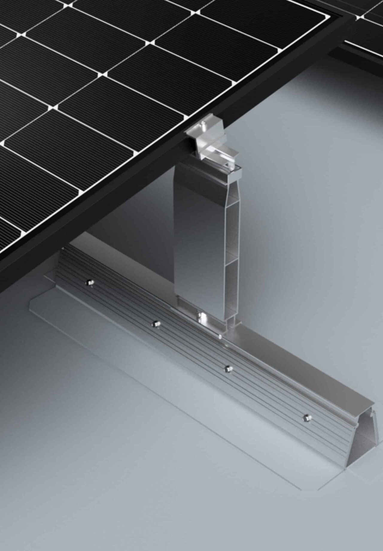 Photovoltaic mounting for PVC roofs: Roof-Solar Tilted PVC