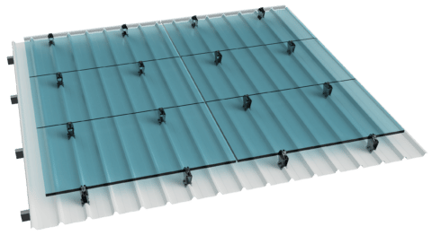 D160 Bifacial, solar panel mounting on pitched roofs