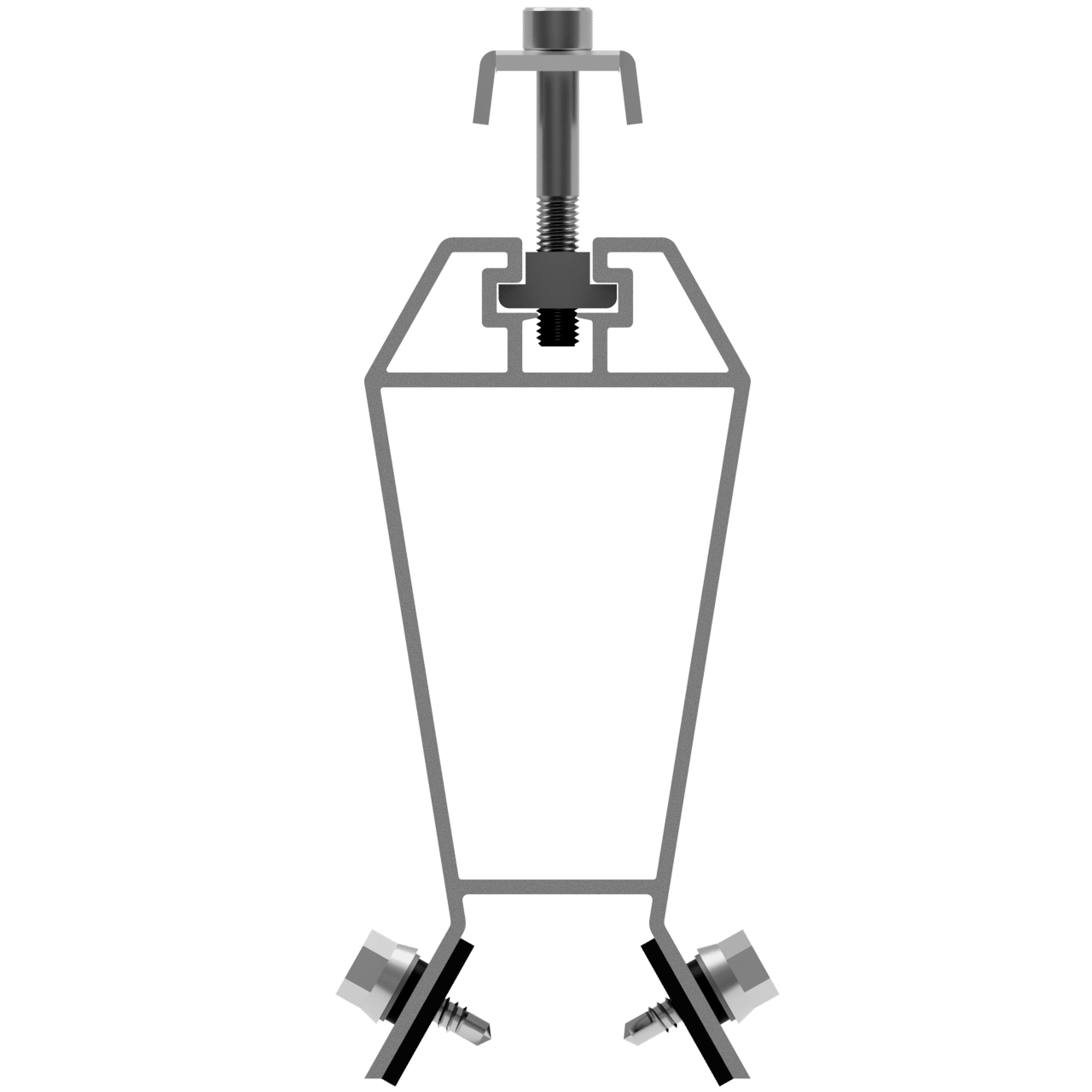 D160 Bifacial, solar panel mounting on pitched roofs