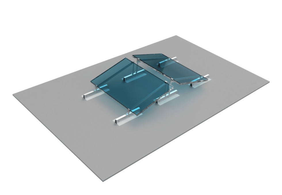 Photovoltaic mounting for PVC roofs: Roof-Solar Tilted PVC