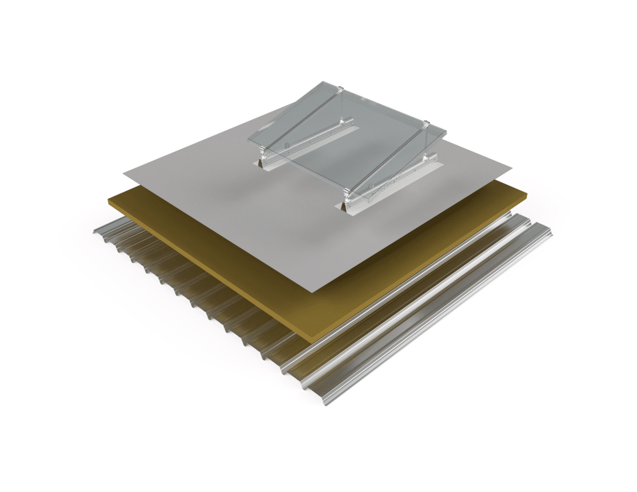 Photovoltaic mounting for PVC roofs: Roof-Solar Tilted PVC