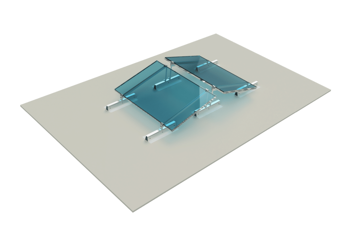 Photovoltaic mounting for bitumen roofs: Roof-Solar Tilted TPO