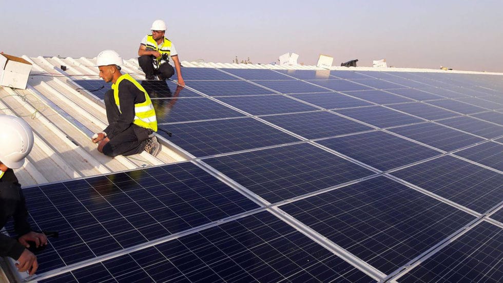 Photovoltaic roof of a henhouse in Palestine - Dome Solar